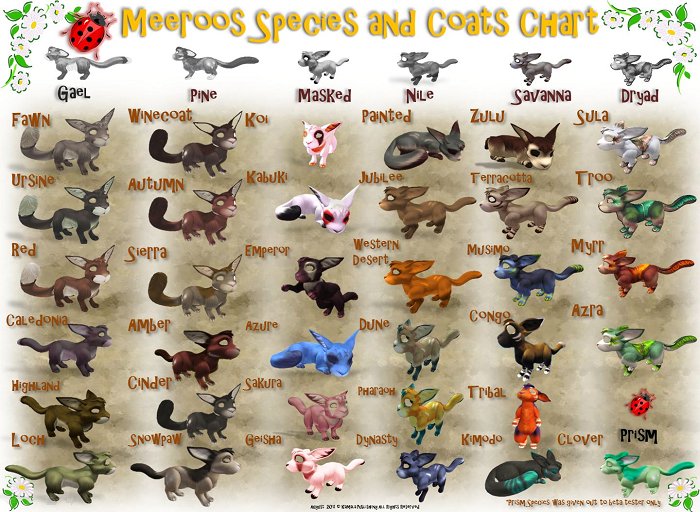Second Life Marketplace - Meeroos Coat Chart Complete V1